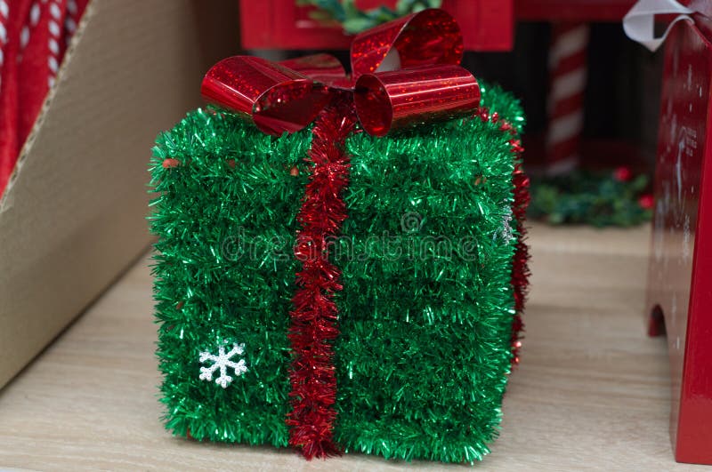 Christmas Gift Box, Wrap for Holiday Gift Stock Photo - Image of ...