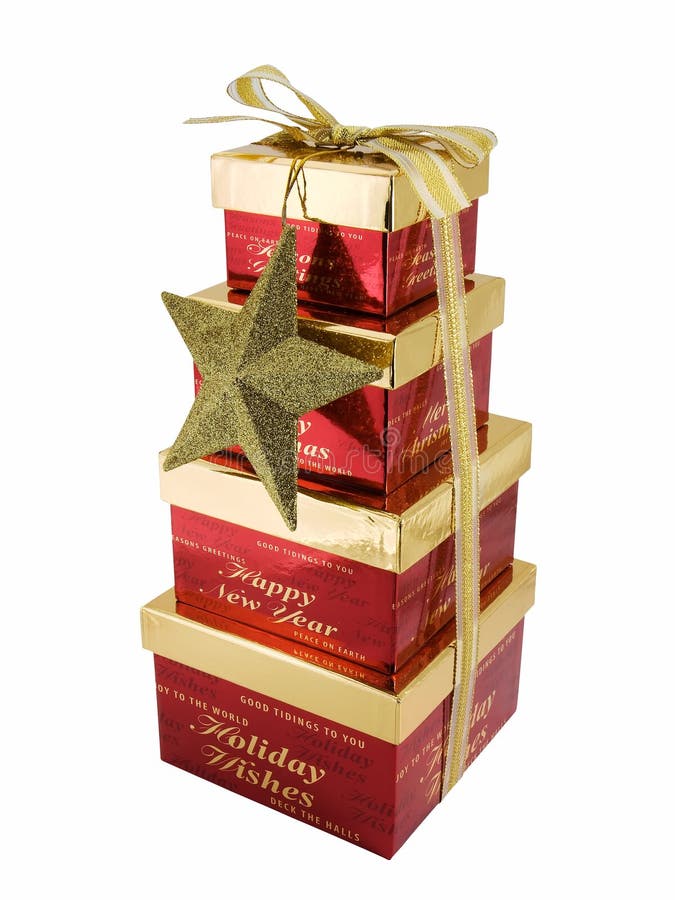 Stacked Christmas Gift Boxes Stock Illustration - Illustration of boxes ...