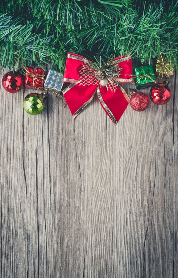 281 Christmas Gift Boxes Balls Background Wooden Texture Stock Photos ...