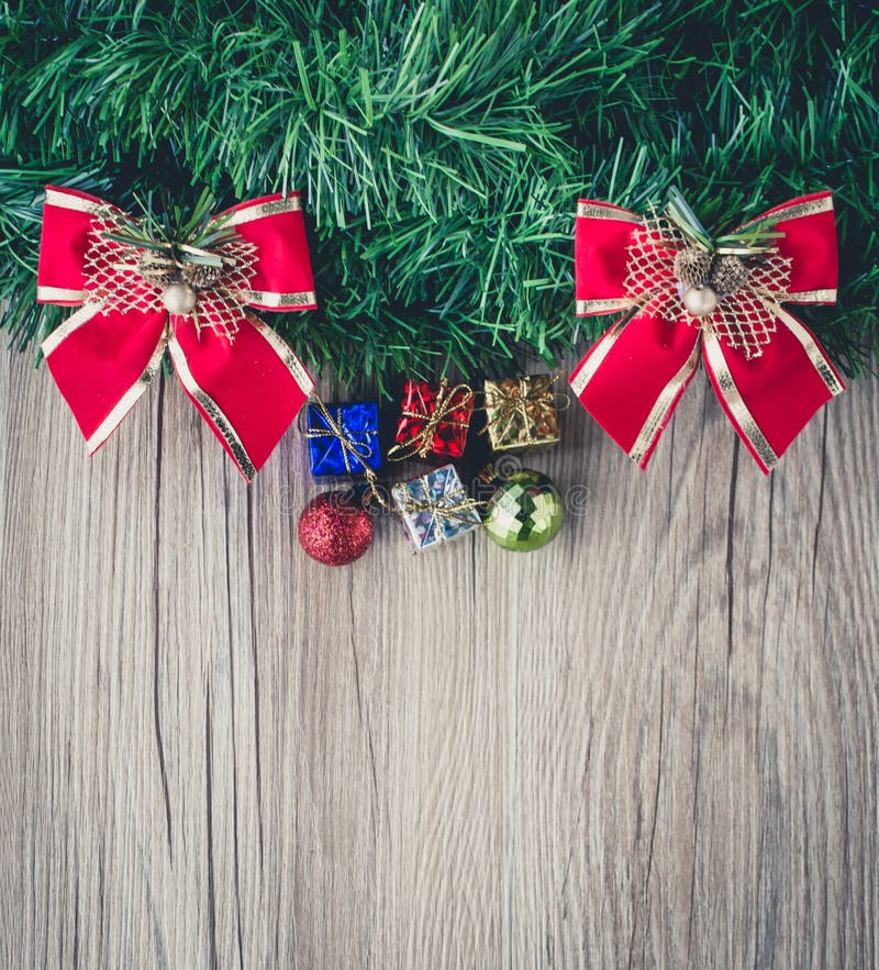 281 Christmas Gift Boxes Balls Background Wooden Texture Stock Photos ...