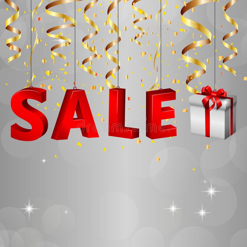 Christmas Gift Boxes of Sale Stock Vector - Illustration of crate ...