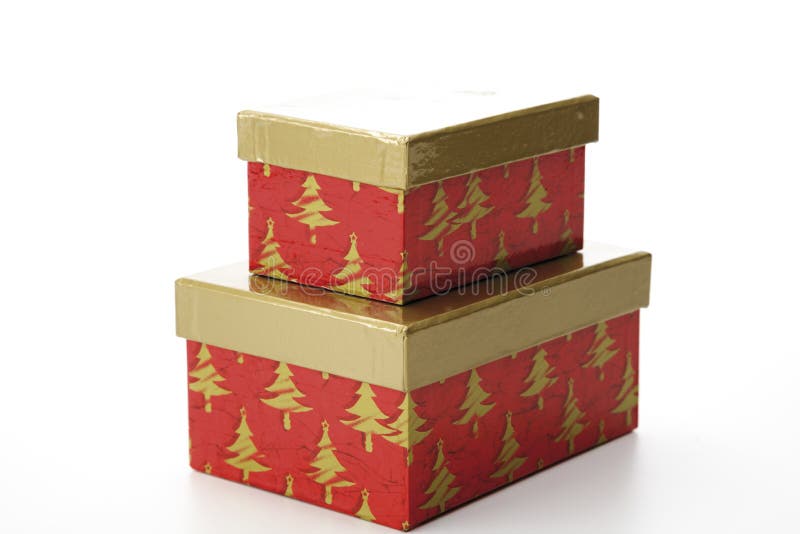 Christmas Gift Boxes with Separate Lid Stock Photo - Image of separate ...