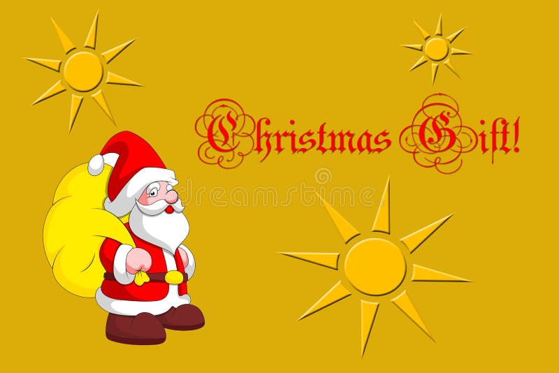 Christmas gift card stock illustration. Illustration of claus - 33430391