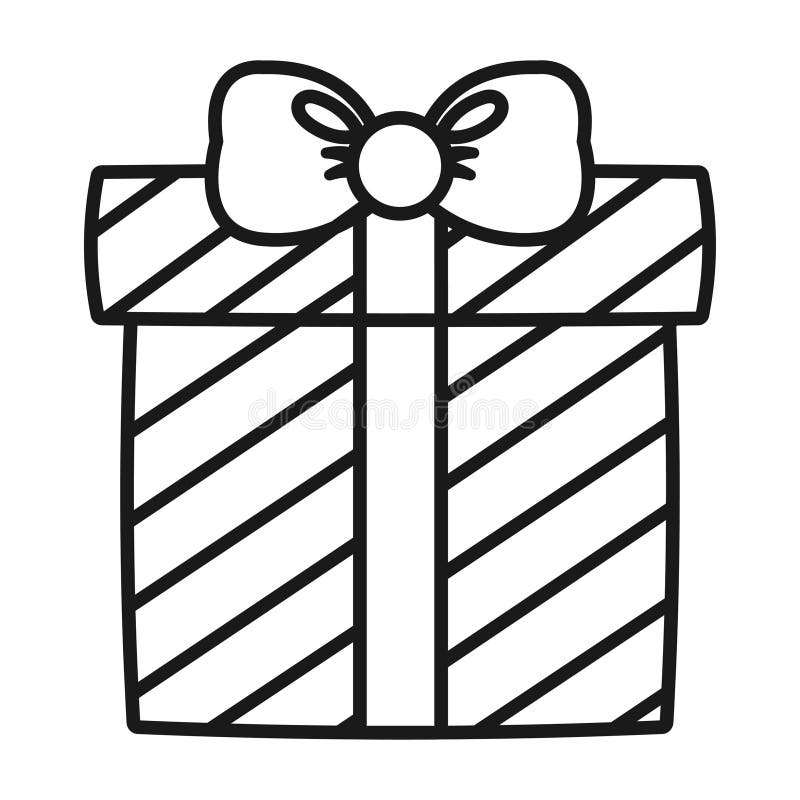 Christmas Gift. Coloring Page Stock Vector - Illustration of ...