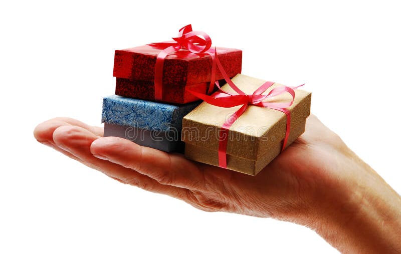 Christmas gift giving stock photo. Image of present, gift - 11664870