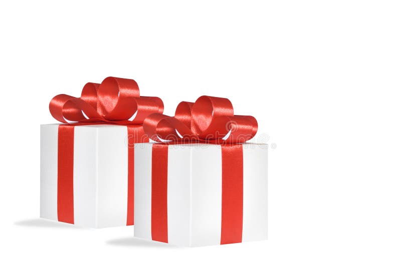 Christmas Gift, Isolated White Background Stock Photo - Image of ...