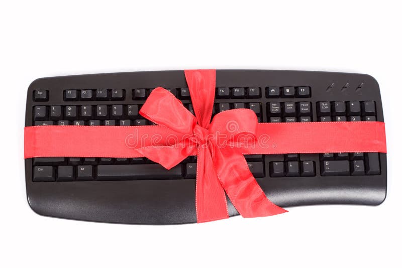 Christmas gift - keyboard stock photo. Image of christmas - 3605886
