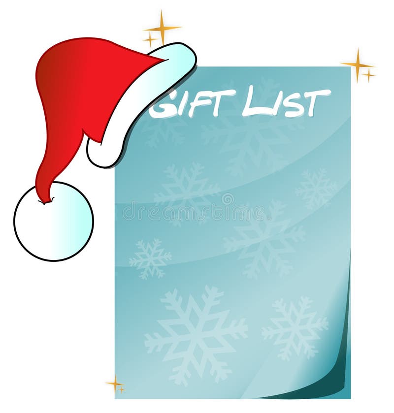 Christmas Gift List Illustration Stock Vector - Illustration of paper ...