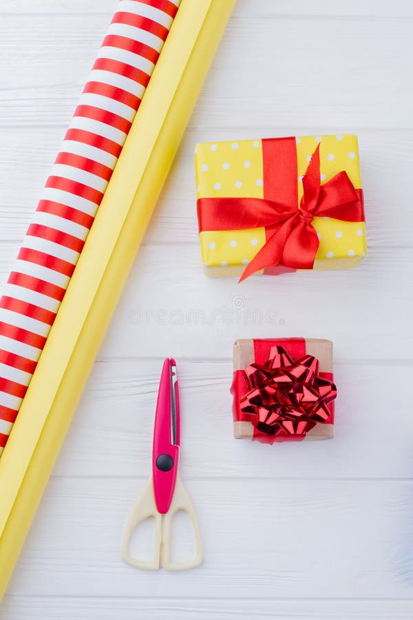Christmas Gift packaging. stock image. Image of design - 134029765