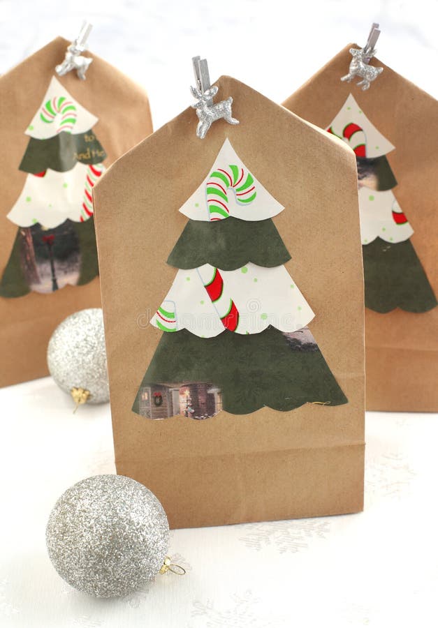 Christmas gift paper bag stock photo. Image of white - 27919208