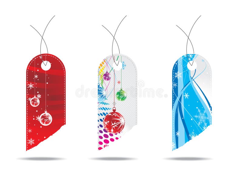 Christmas gift tags stock vector. Illustration of sticker - 7077539