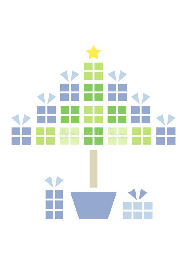 Christmas Gift Tree stock vector. Illustration of graphics - 11182081
