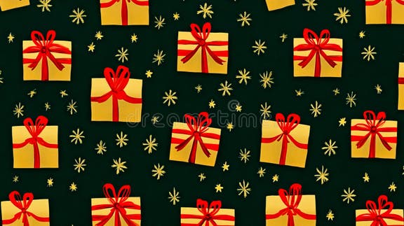 Christmas Gift Wrap Pattern, Printable, Plain Background Stock ...