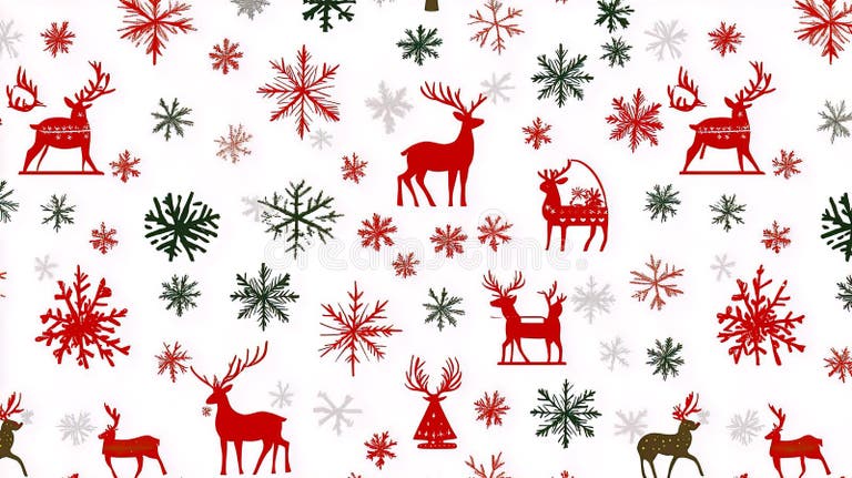 Christmas Gift Wrap Pattern, Printable, Plain Background Stock ...