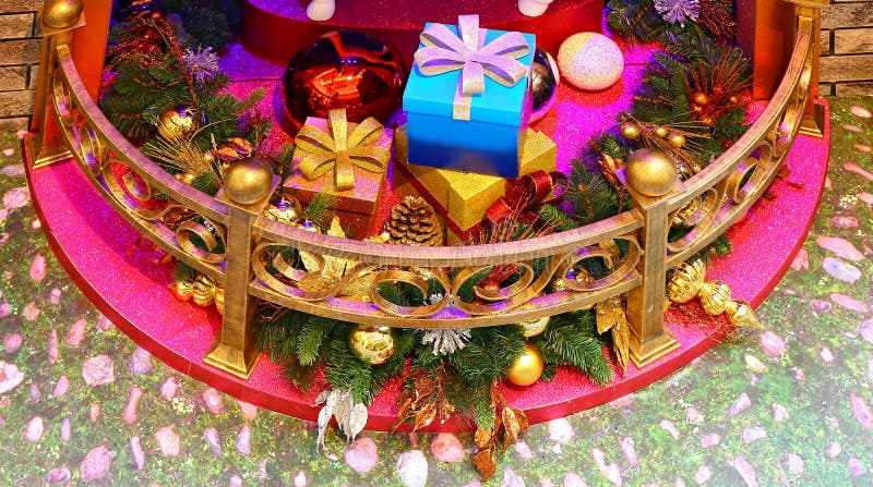 Christmas Gifts and Decorations Stock Photo - Image of arrangement ...