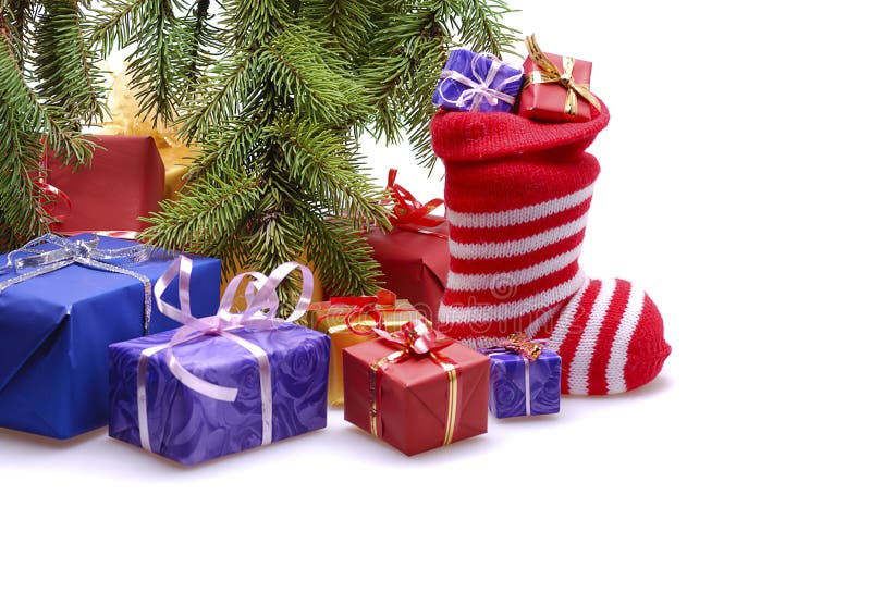 Christmas gifts stock image. Image of closeup, christmastree - 34914767
