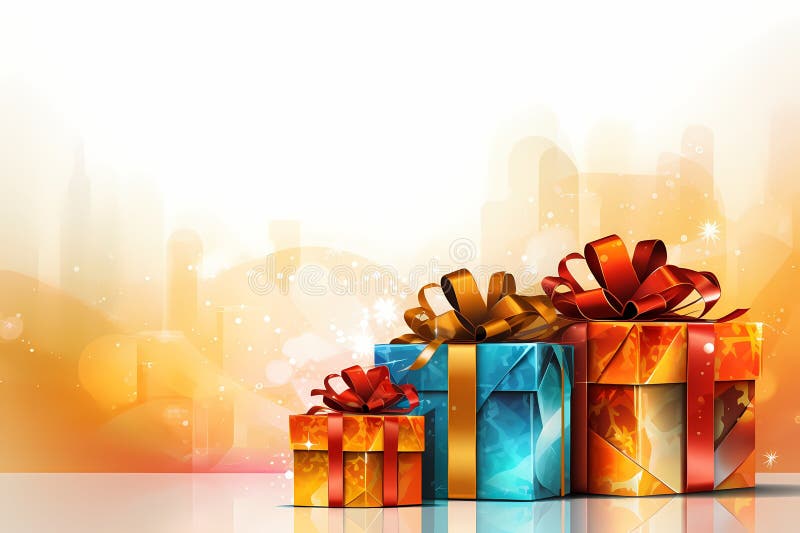 Christmas Gifts and Presents Abstract Graphics Background Stock ...