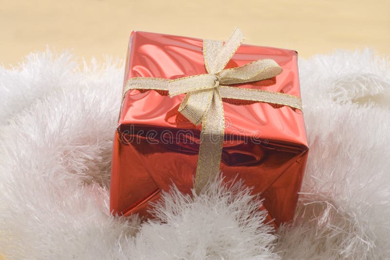 Christmas Gifts in a Red Box Stock Image - Image of boxes, setting: 7308403