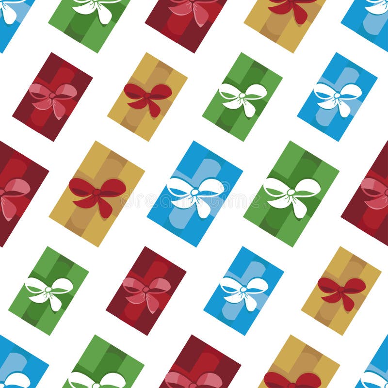Christmas Gifts Seamless Pattern Design Stock Vector - Illustration of decorative, present ...