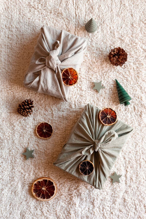 Christmas Gifts Textile Packed, Decorated with Natural Materials, Zero ...
