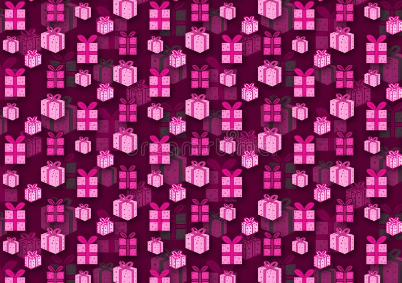 Christmas Gifts Vector Pattern for Use with Design Layouts Stock ...