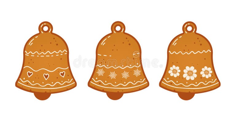 Christmas gingerbread bell stock vector. Illustration of dessert ...