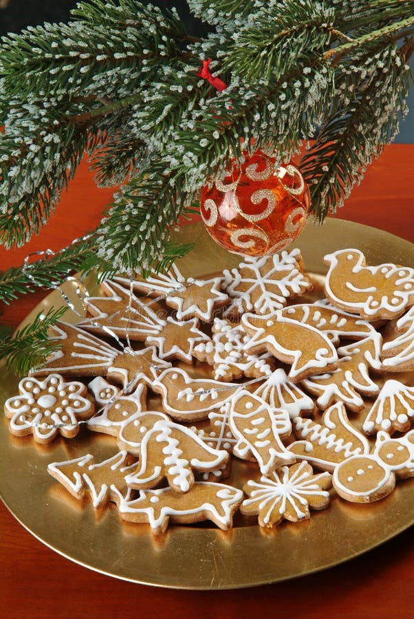 Christmas Gingerbread Cookies Stock Photo - Image of sugar, gingerbread ...