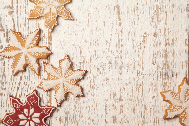Christmas Gingerbread Cookies Border Stock Photo - Image of holiday ...