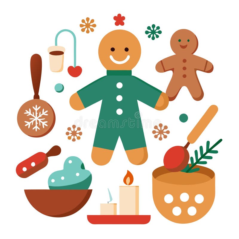 Christmas Gingerbread Cookies Process of Baking and Decorating ...