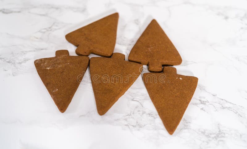 Christmas Gingerbread Cookies with Royal Icing Stock Image - Image of ...