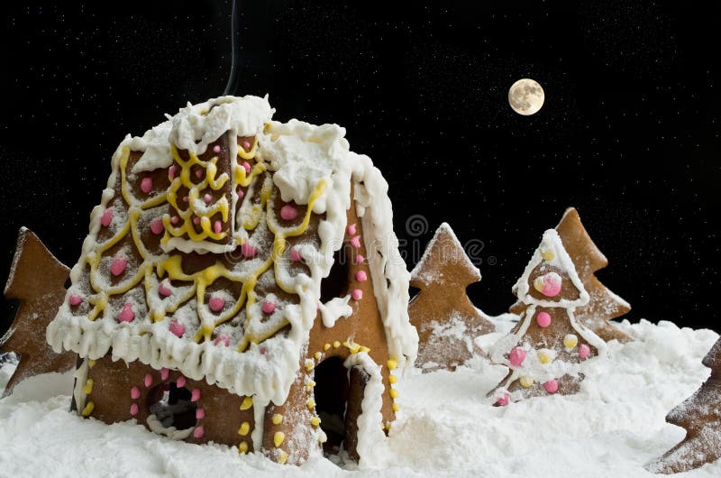 Christmas Gingerbread House Stock Photo - Image of sugary, christmas ...
