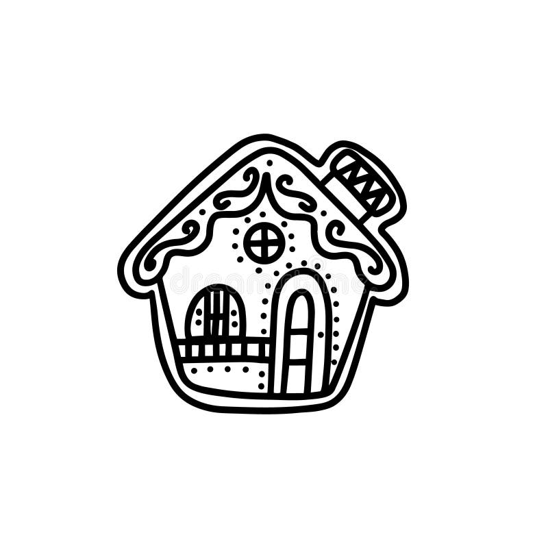 Gingerbread House Doodle Stock Illustrations – 821 Gingerbread House ...