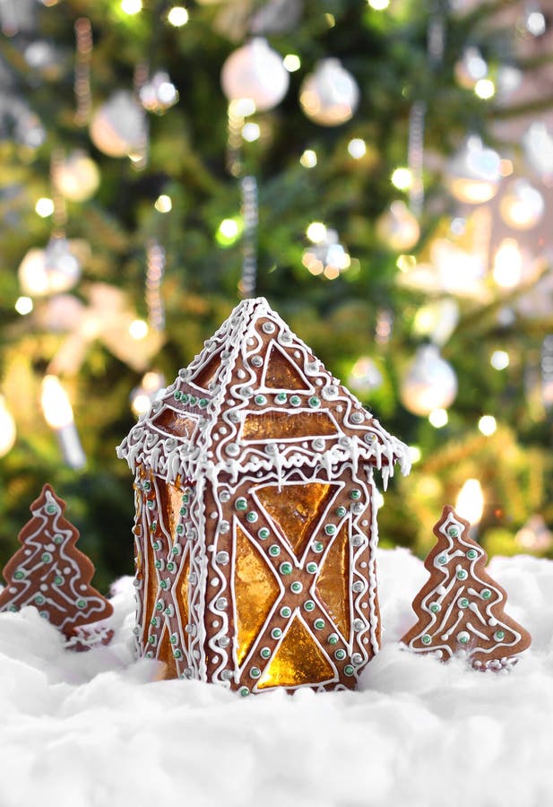 Christmas Gingerbread Lantern Stock Photo - Image of house, seasonal ...