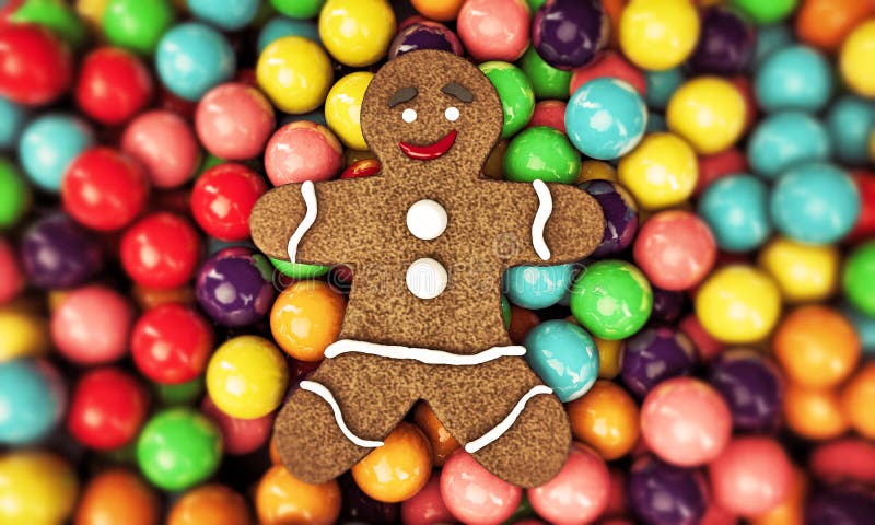 Christmas gingerbread man stock illustration. Illustration of homemade ...