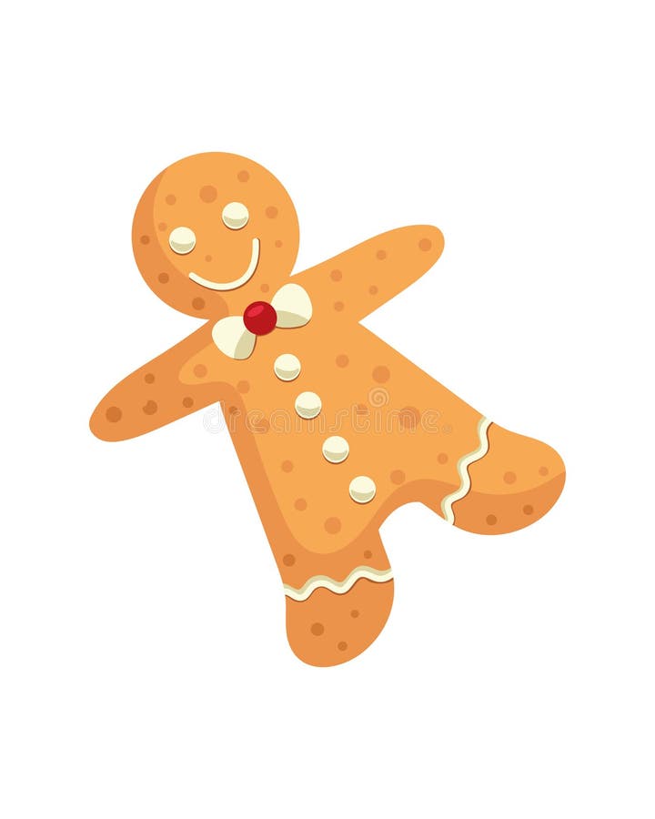 Christmas gingerbread man stock vector. Illustration of season - 293483684