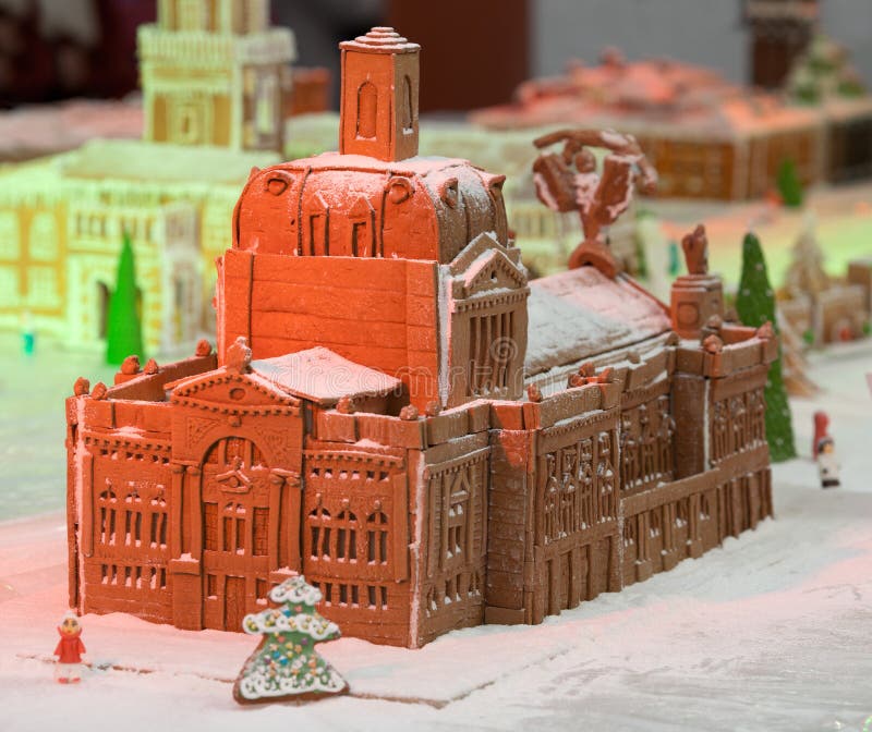 Christmas Gingerbread Palace Stock Image - Image of house, festive ...