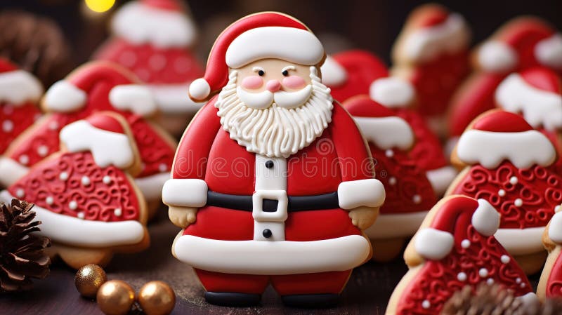 Christmas Gingerbread in the Shape of Santa Claus. Ai Generative Stock ...