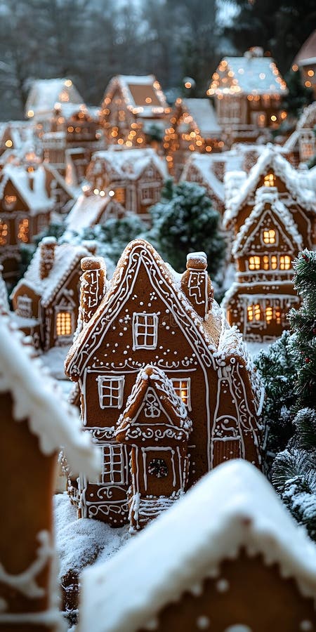Christmas Gingerbread Town or City. Ginger Town - Concept Stock Image ...