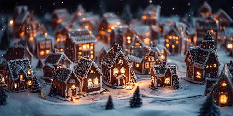 Christmas Gingerbread Town or City. Ginger Town - Concept Stock Image ...