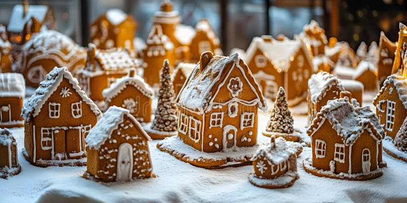 Christmas Gingerbread Town or City. Ginger Town - Concept Stock Photo ...