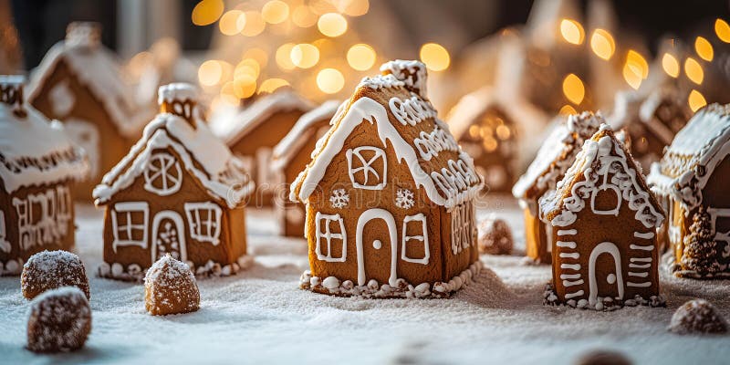 Christmas Gingerbread Town or City. Ginger Town - Concept Stock Photo ...