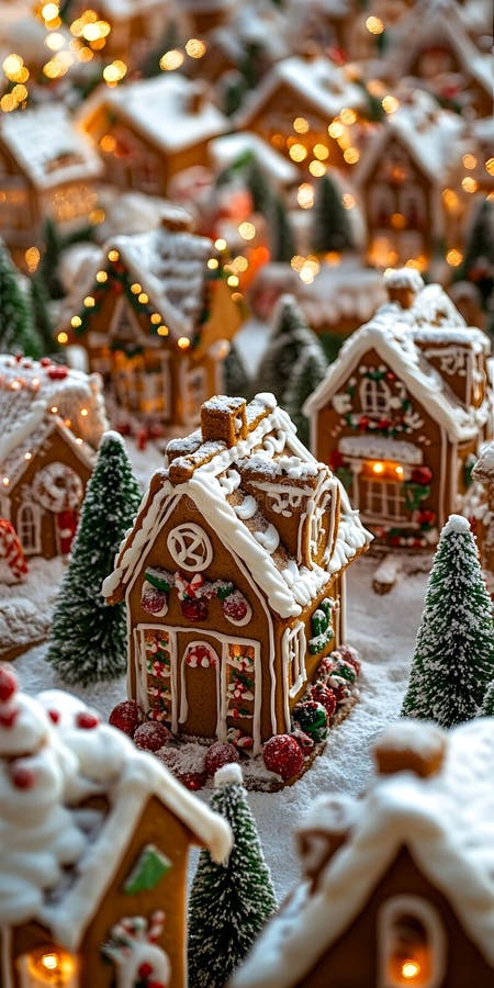 Christmas Gingerbread Town or City. Ginger Town - Concept Stock Photo ...