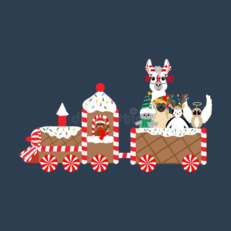 Christmas Gingerbread Train Vector Illustration Stock Vector ...