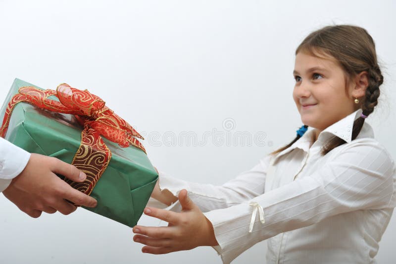 Christmas giving stock image. Image of birthday, close - 7406481