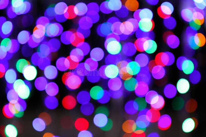 Christmas Glowing Lights, Blurred View Stock Image - Image of color ...