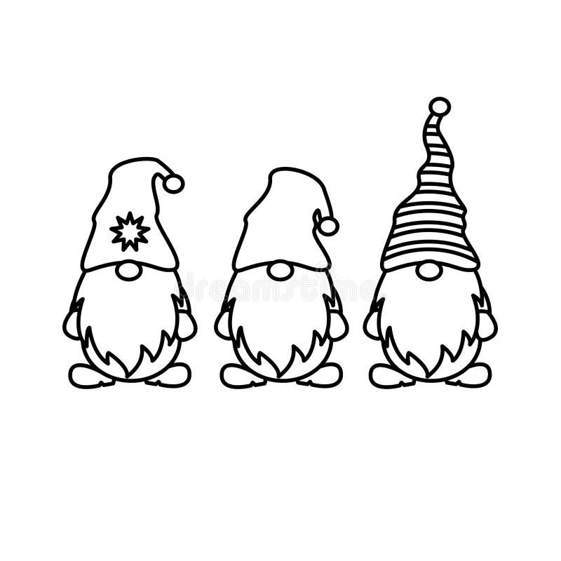 Gnomes Outline Stock Illustrations – 397 Gnomes Outline Stock ...