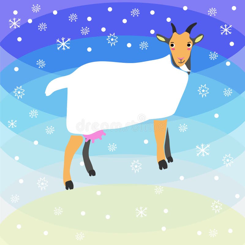 Christmas goat background stock illustration. Illustration of christmas ...