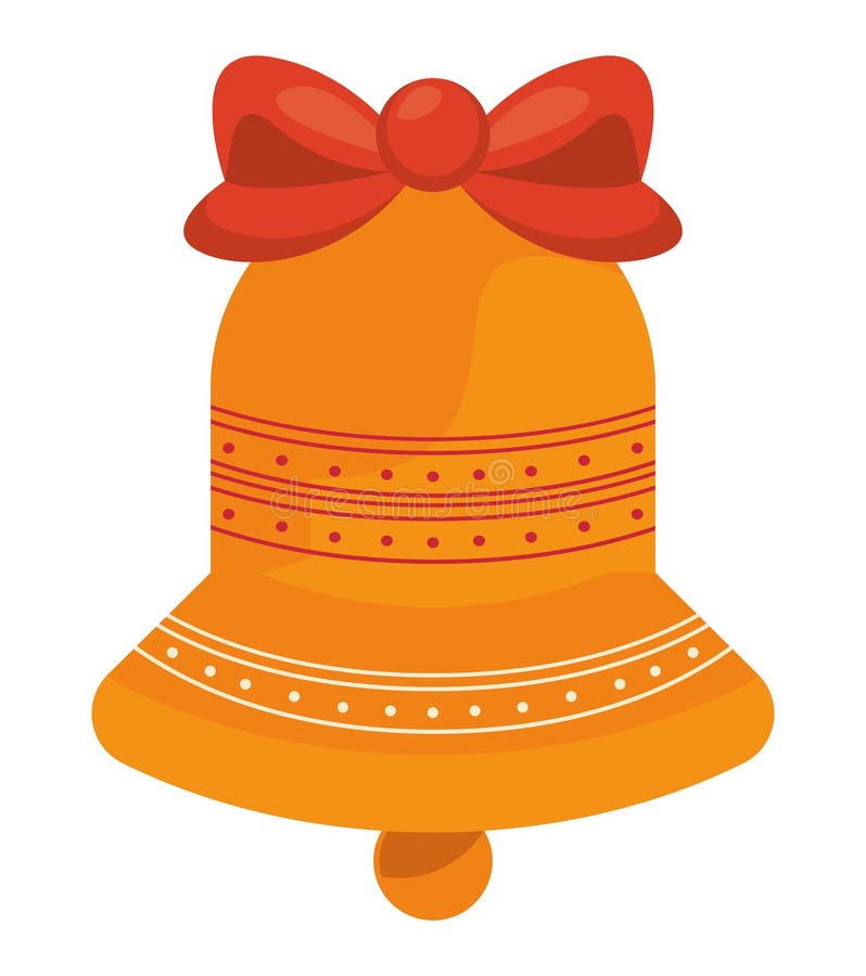 Christmas golden bell stock vector. Illustration of merry - 234618208