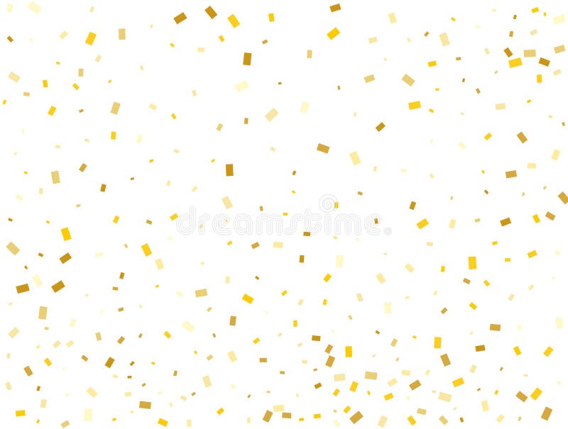 Christmas Golden Rectangles Confetti Background. Vector Illustration ...