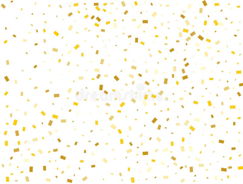 Christmas Golden Rectangles Confetti Background. Vector Illustration ...